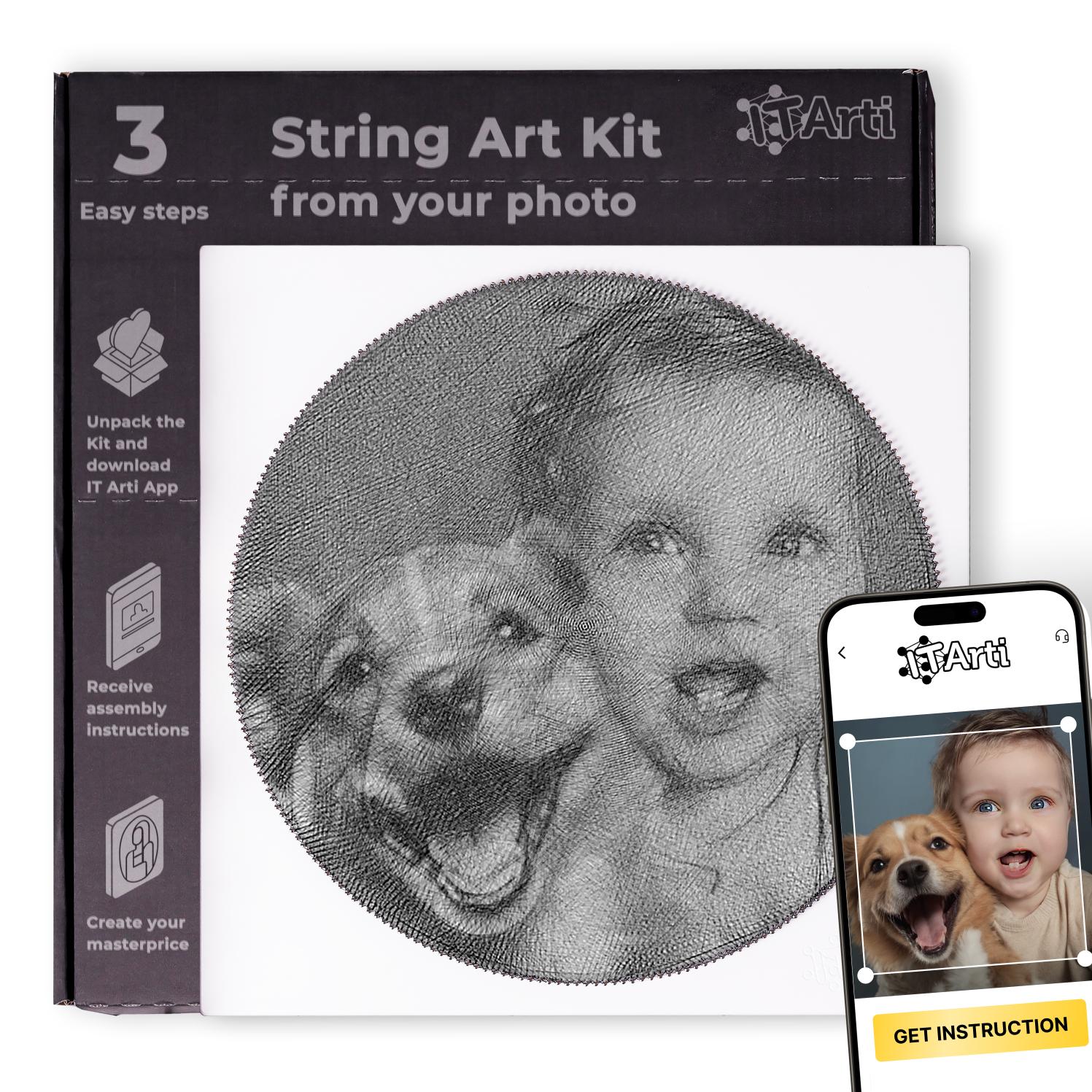 Transform Any Photo to Stunning Masterpiece - Personalized DIY String ...