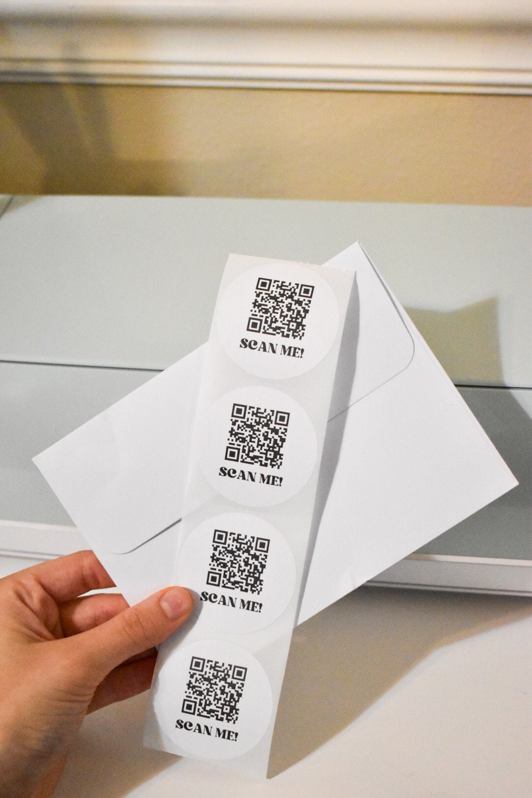 Scan Me QR Code Stickers | 2 Inch Circle Small Business or Personal ...