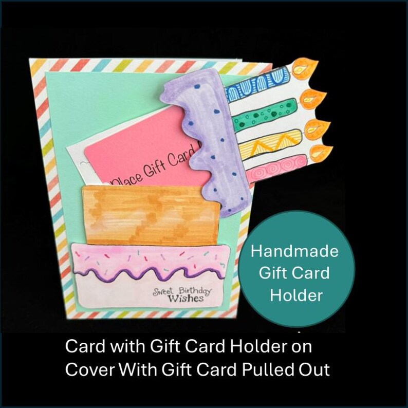 Birthday Cake Gift Card Holder | Handmade Card With Gift Card Holder on ...