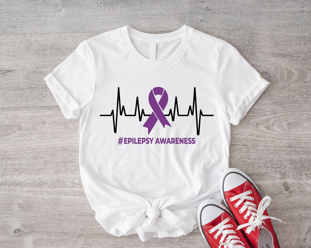 Epilepsy Awareness Purple Ribbon Shirt, Health Awareness Shirt ...