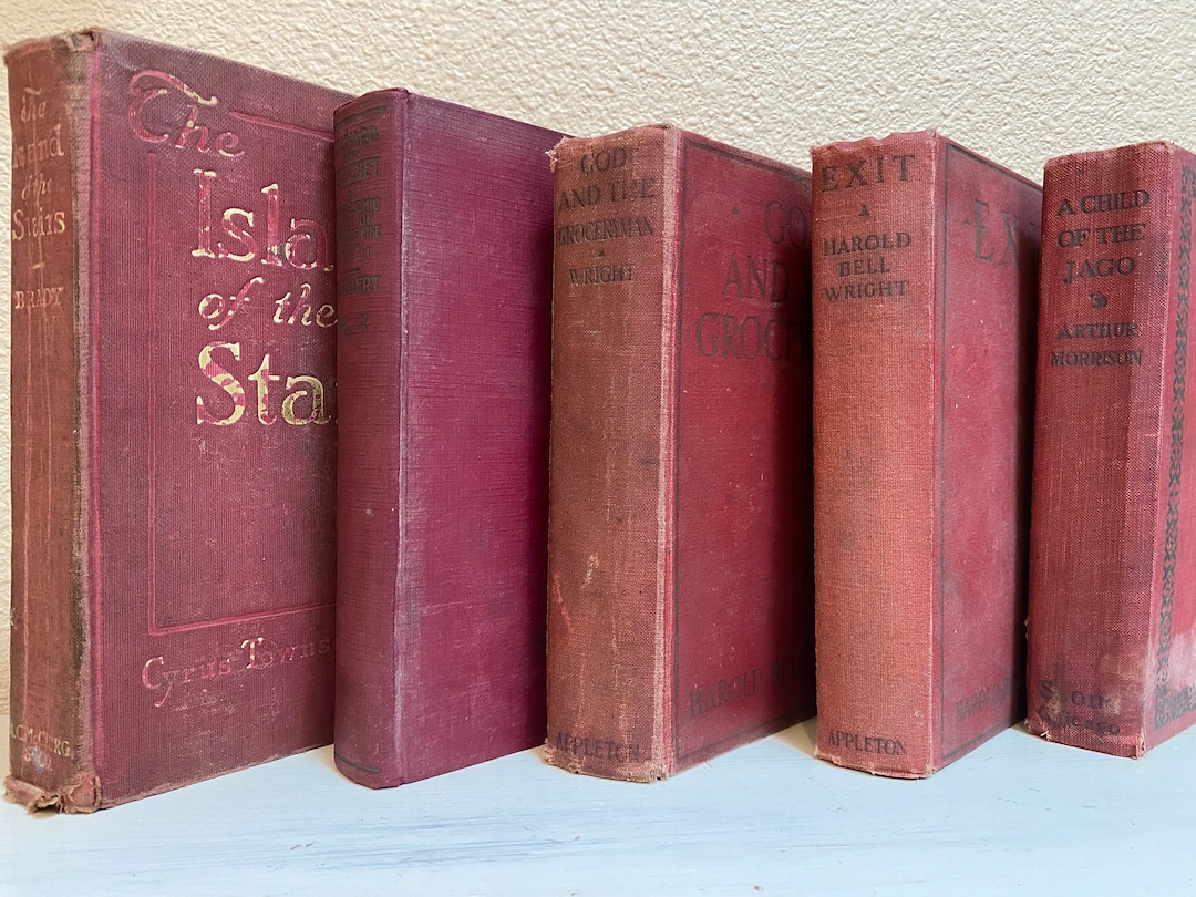 Vintage Red Book Collection: First Edition Classics From 1800s-1900s ...