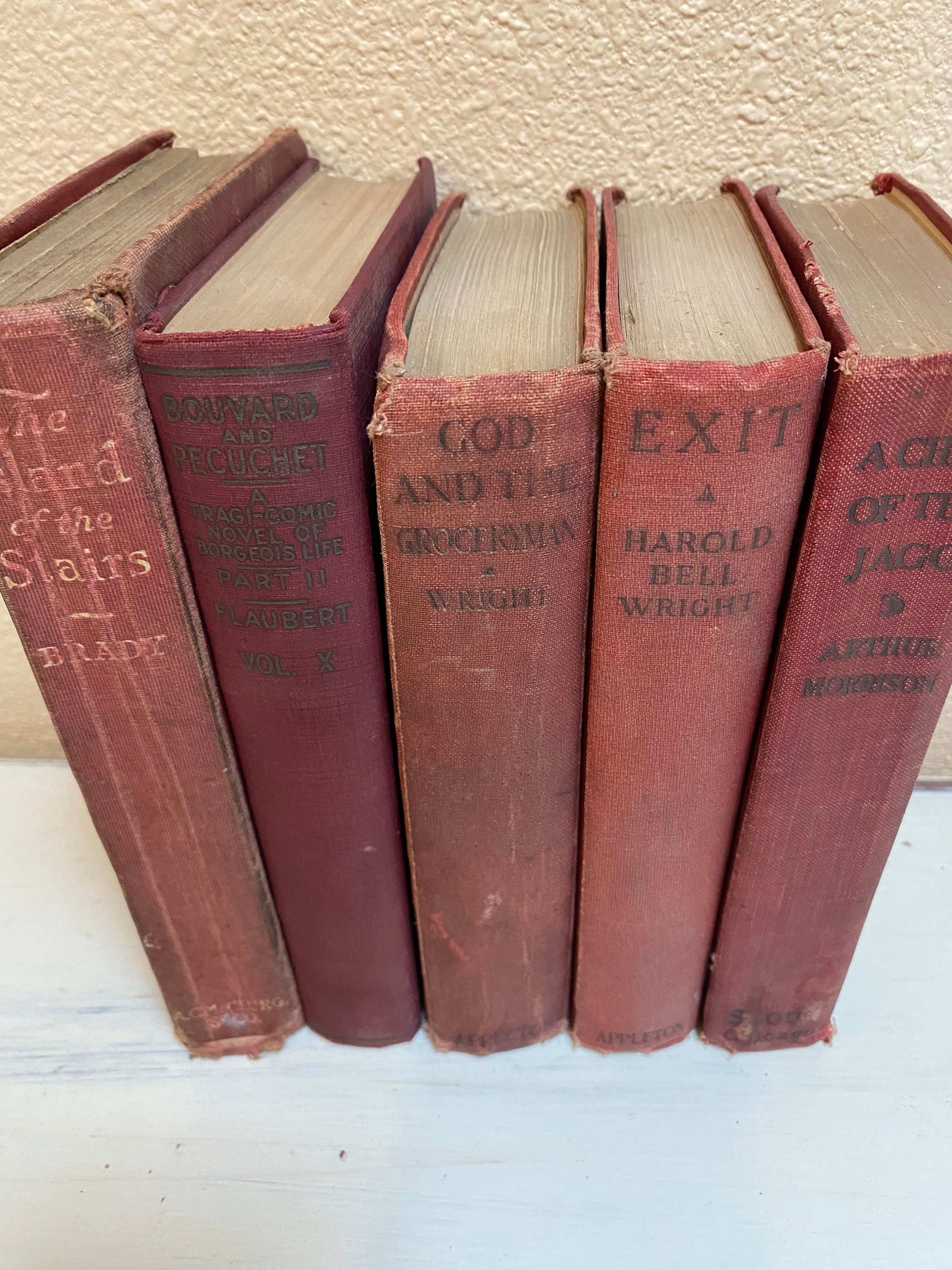 Vintage Red Book Collection: First Edition Classics From 1800s-1900s ...