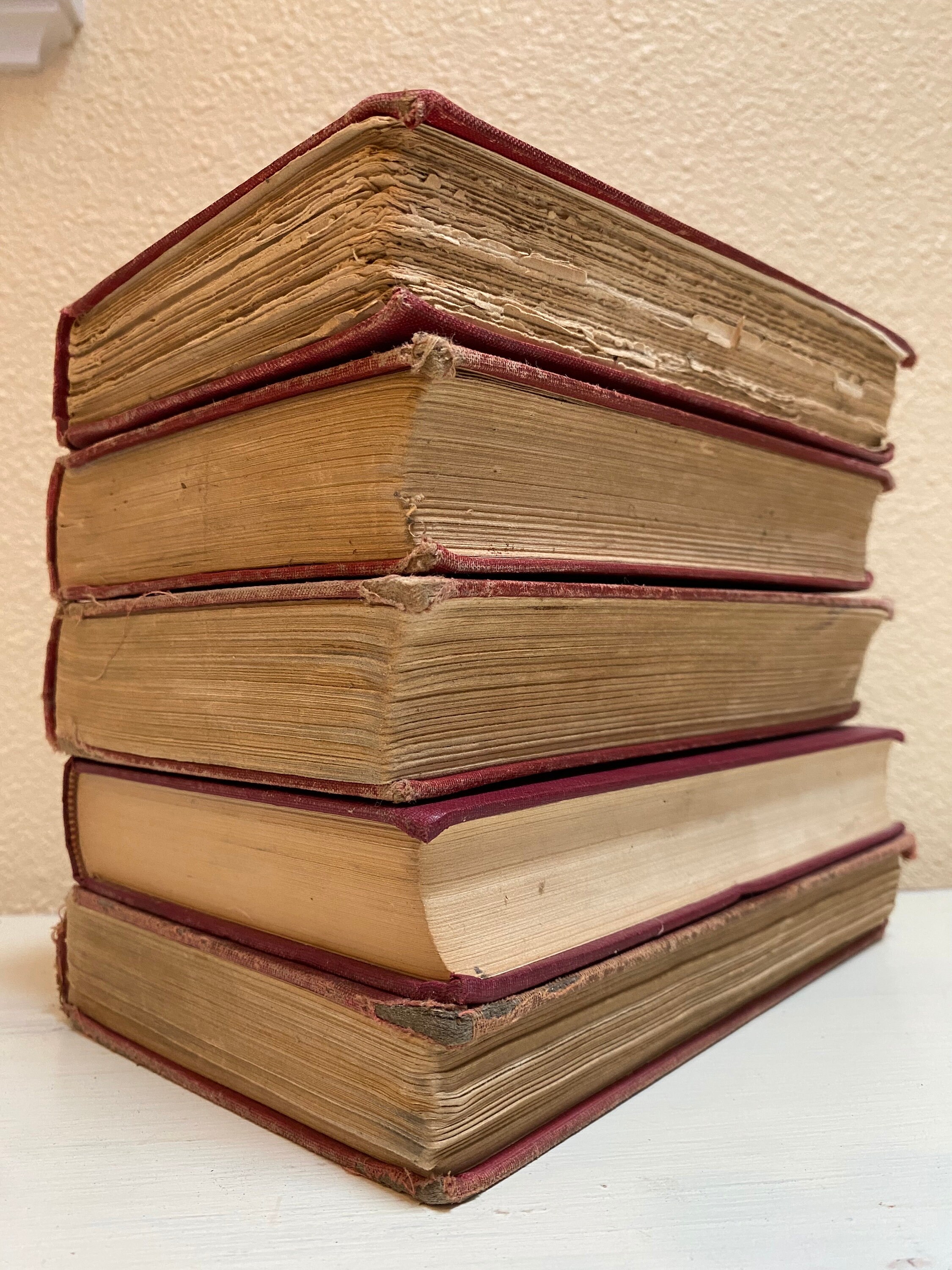 Vintage Red Book Collection: First Edition Classics From 1800s-1900s ...