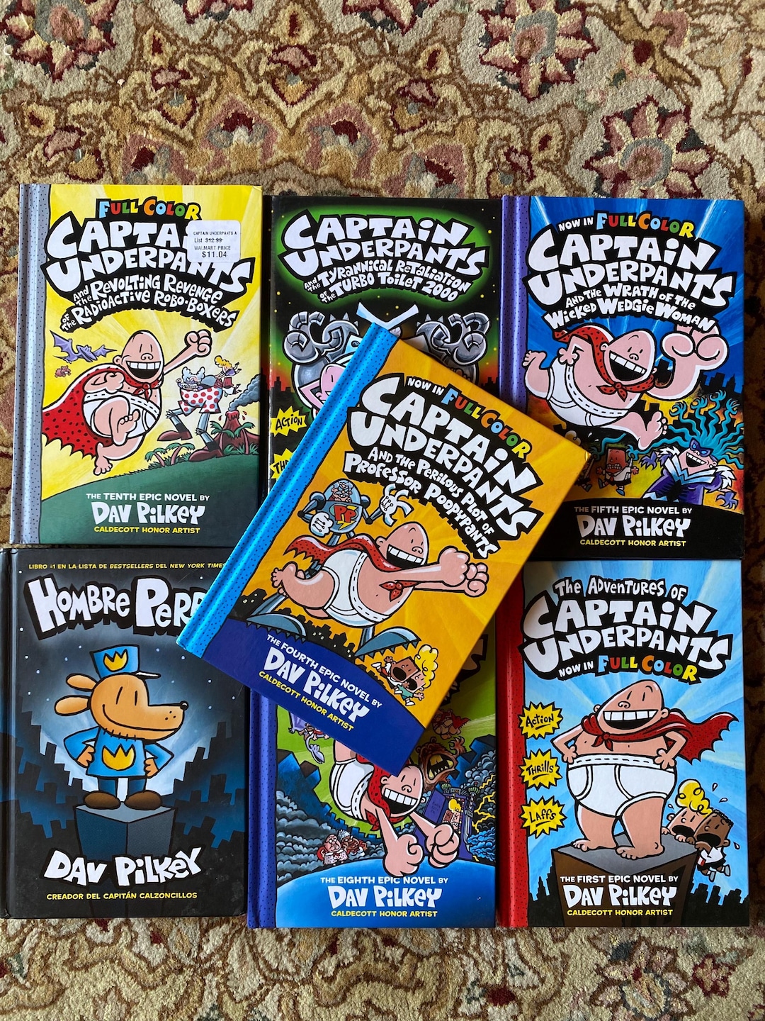 Captain Underpants Book Collection 10 Book Set by Dav Pilkey Full Color ...