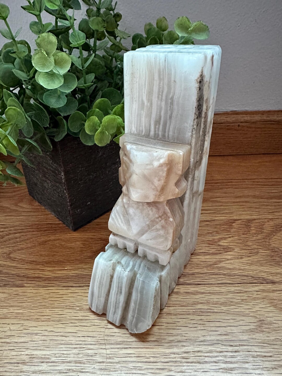 Vintage Marble Aztec Bookend, Authentic Mexican Marble Gift for Book ...
