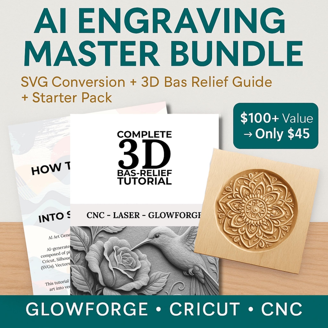 AI Engraving Master Bundle | 3D Bas Relief Prompt Guide + Starter Pack ...
