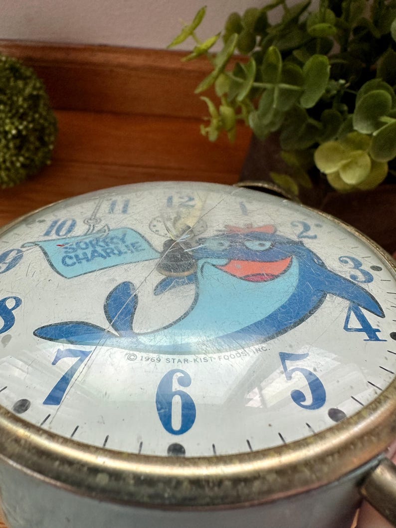 Rare Vintage Sorry Charlie Alarm Clock, Retro Starkist Tuna 1969 Toy ...