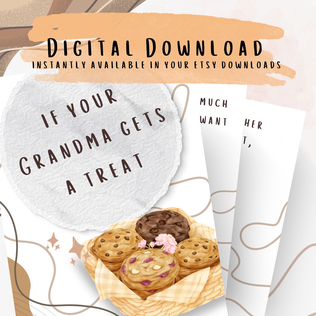 If You Give Your Grandma a Treat Instant Download, Digital Cookie ...