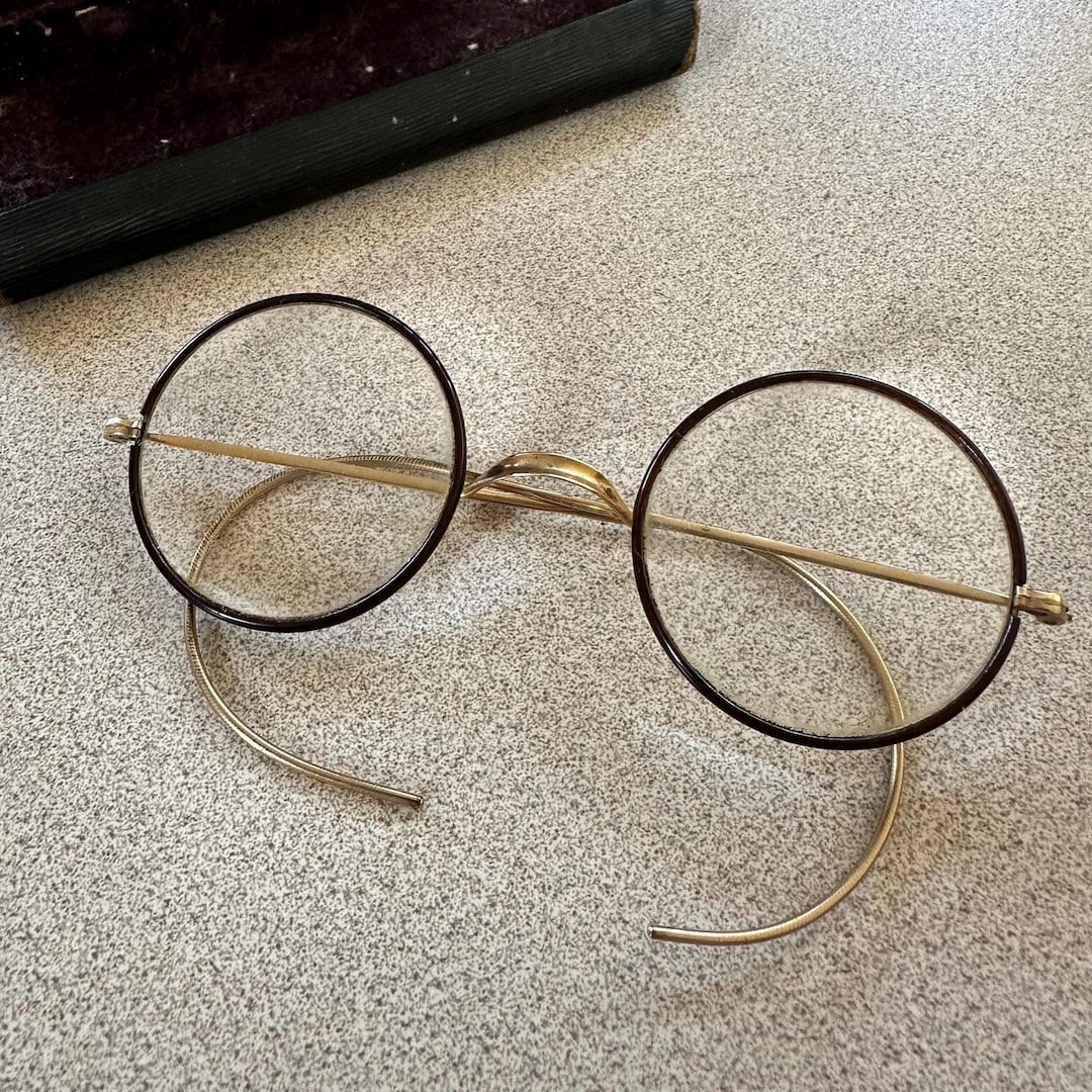 1920s Windsor Wire Rim Glasses With Celluloid Coating in Hard Case ...