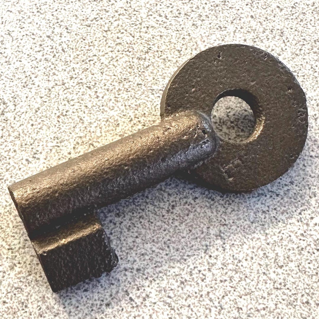 Vintage Brass Railroad Barrel Key, Yale E Switchlock, Uncut Never Used ...