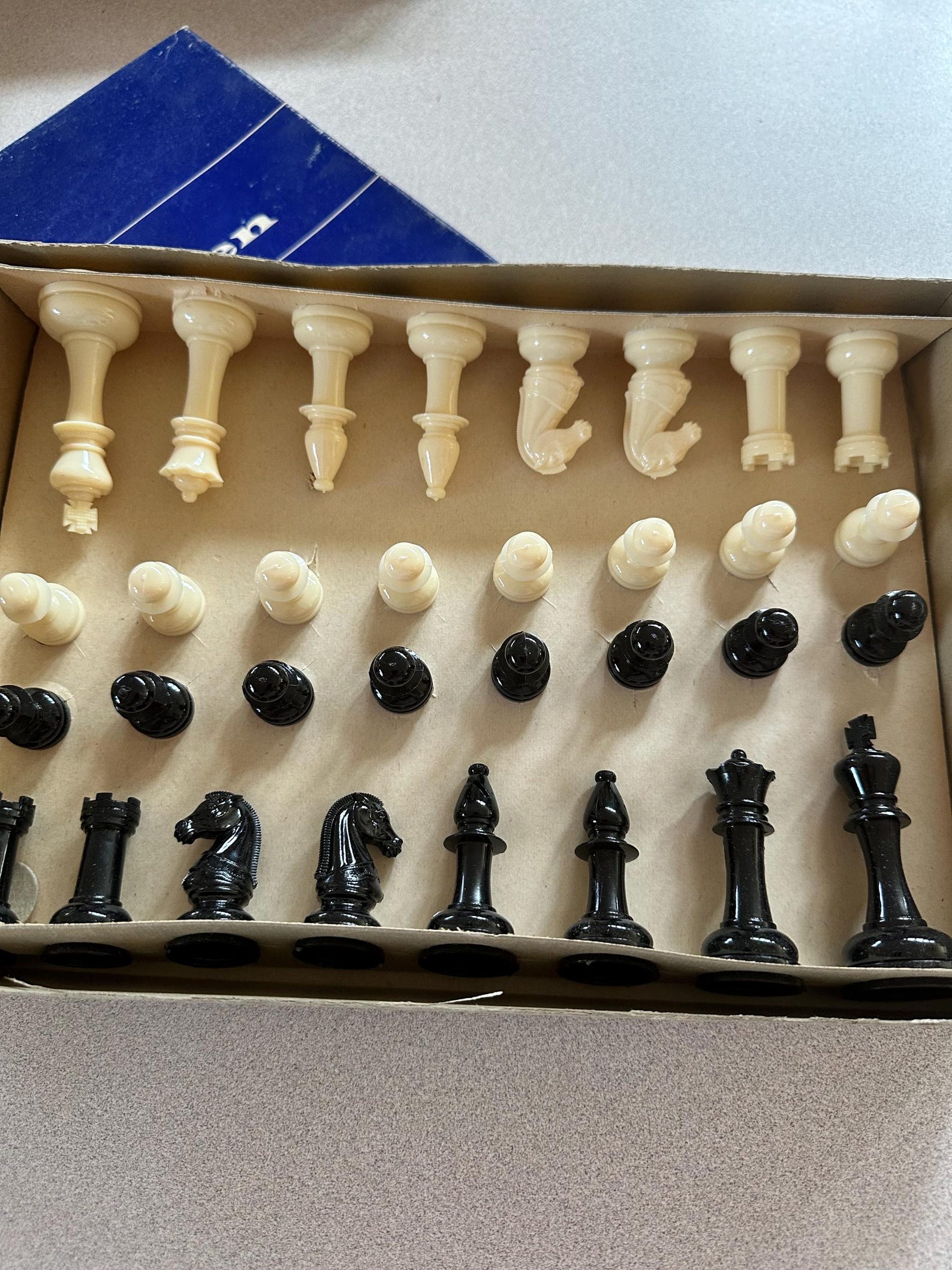 Vintage Tournament Chessman, Authentic 1950s Unbreakable Plastic Chess ...