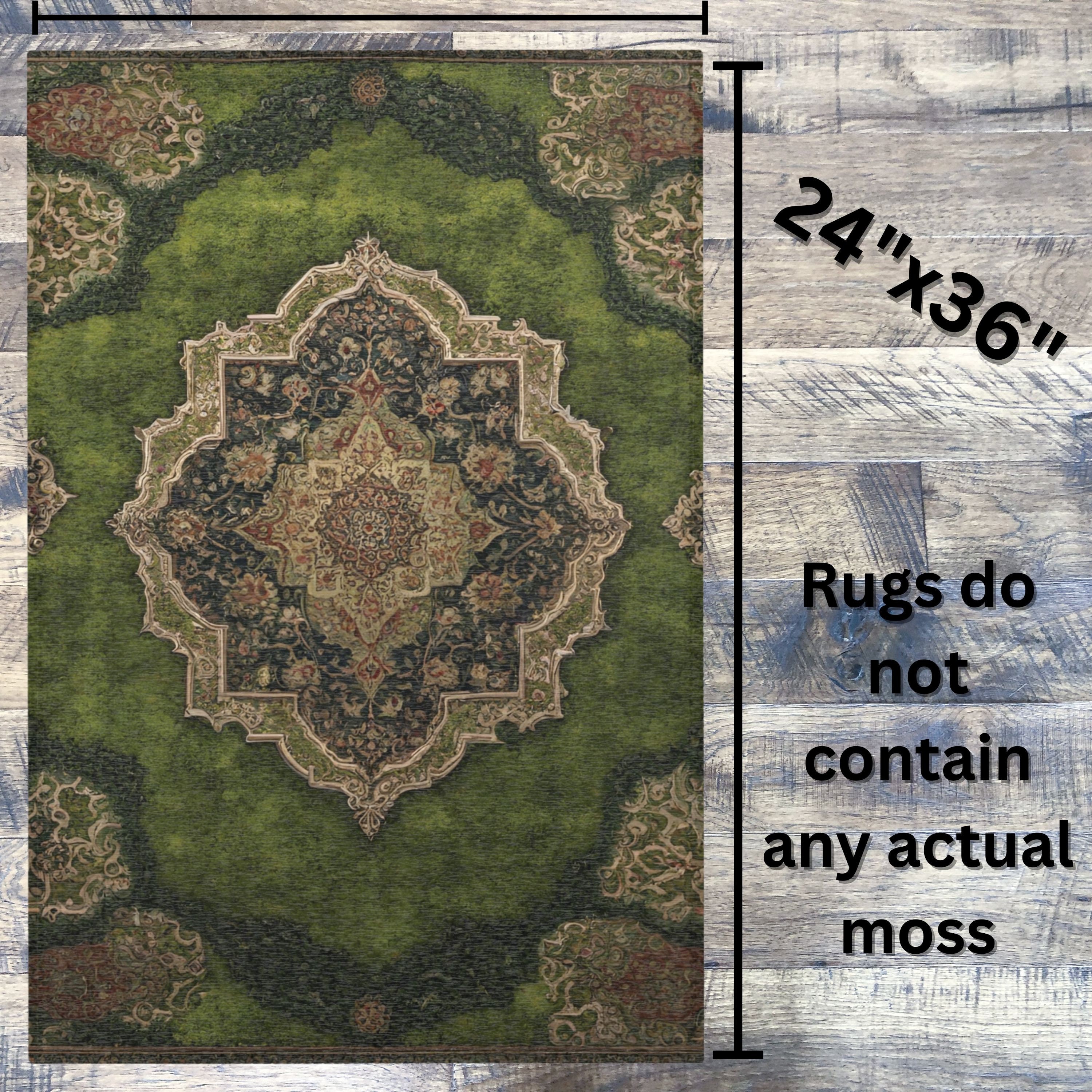 Green Moss Rug for Bedroom, Living Room, Office, Boho, Cottagecore ...