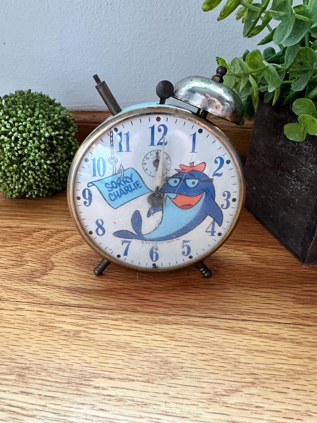 Rare Vintage Sorry Charlie Alarm Clock, Retro Starkist Tuna 1969 Toy ...