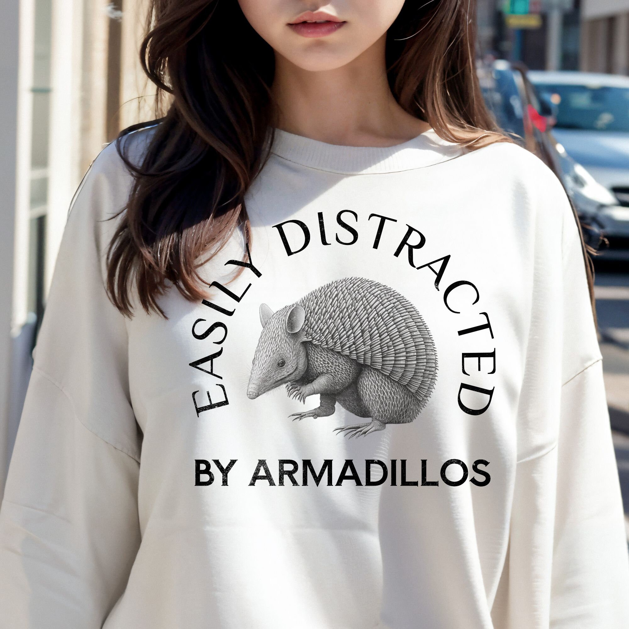 Cute Armadillos PNG Clipart, Easily Distracted by Armadillos PNG File, Transparent T-shirt ...
