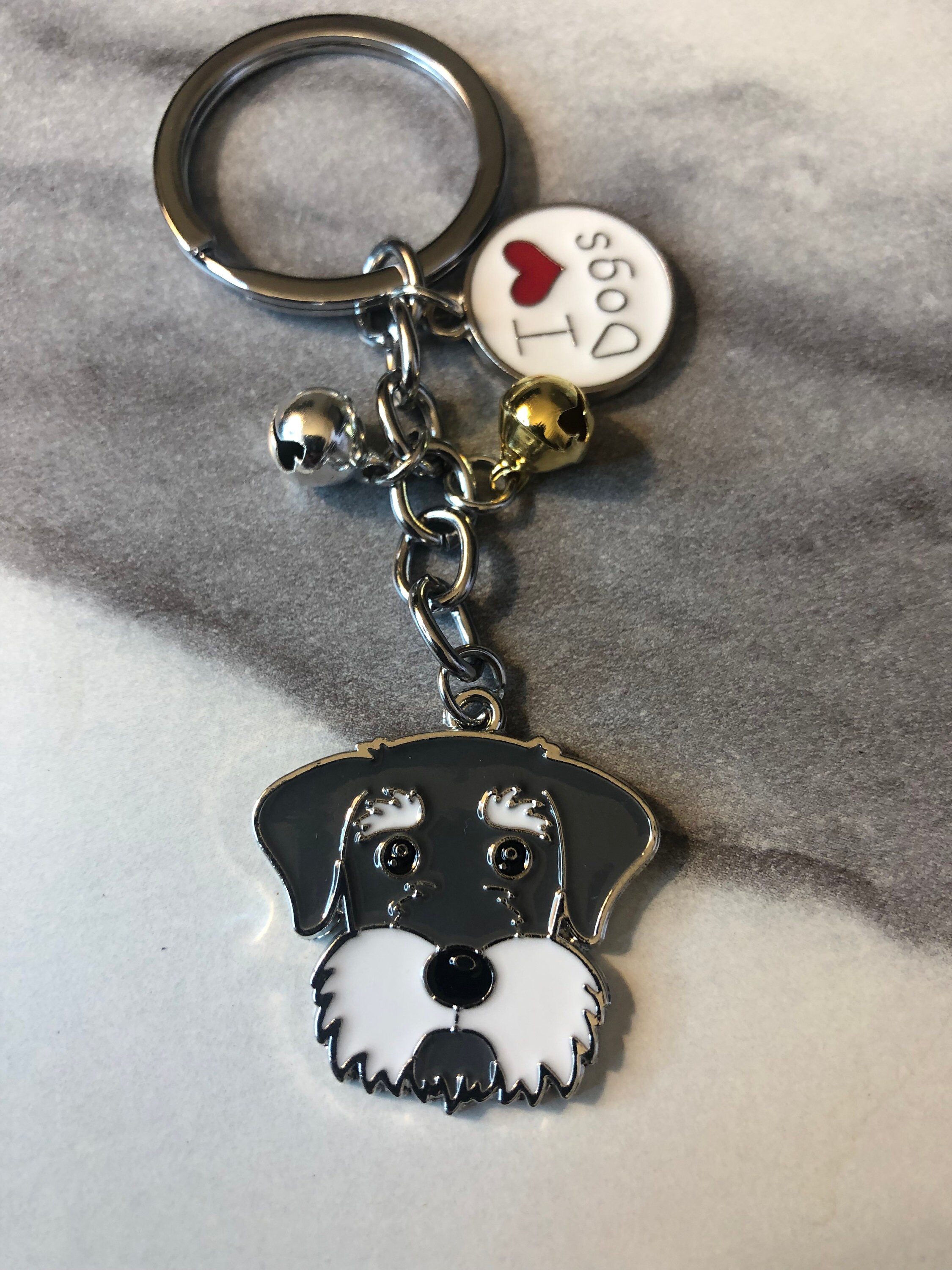 Schnauzer I Love Dogs Keychain - Etsy