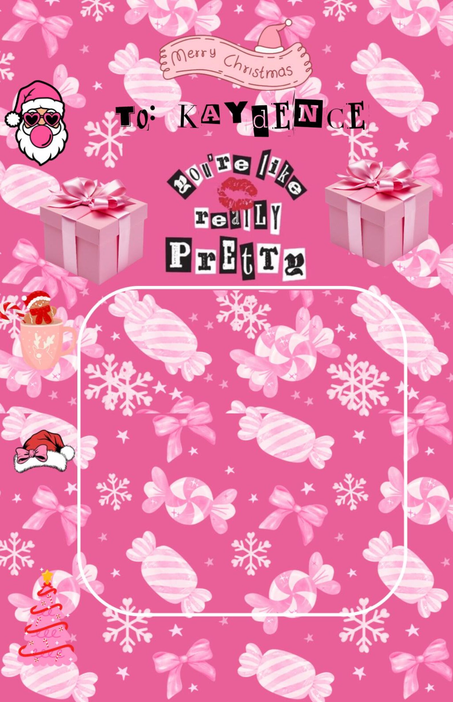 5 Christmas Treat Card Template|jumbo Gift Card|diy Canva|digital ...