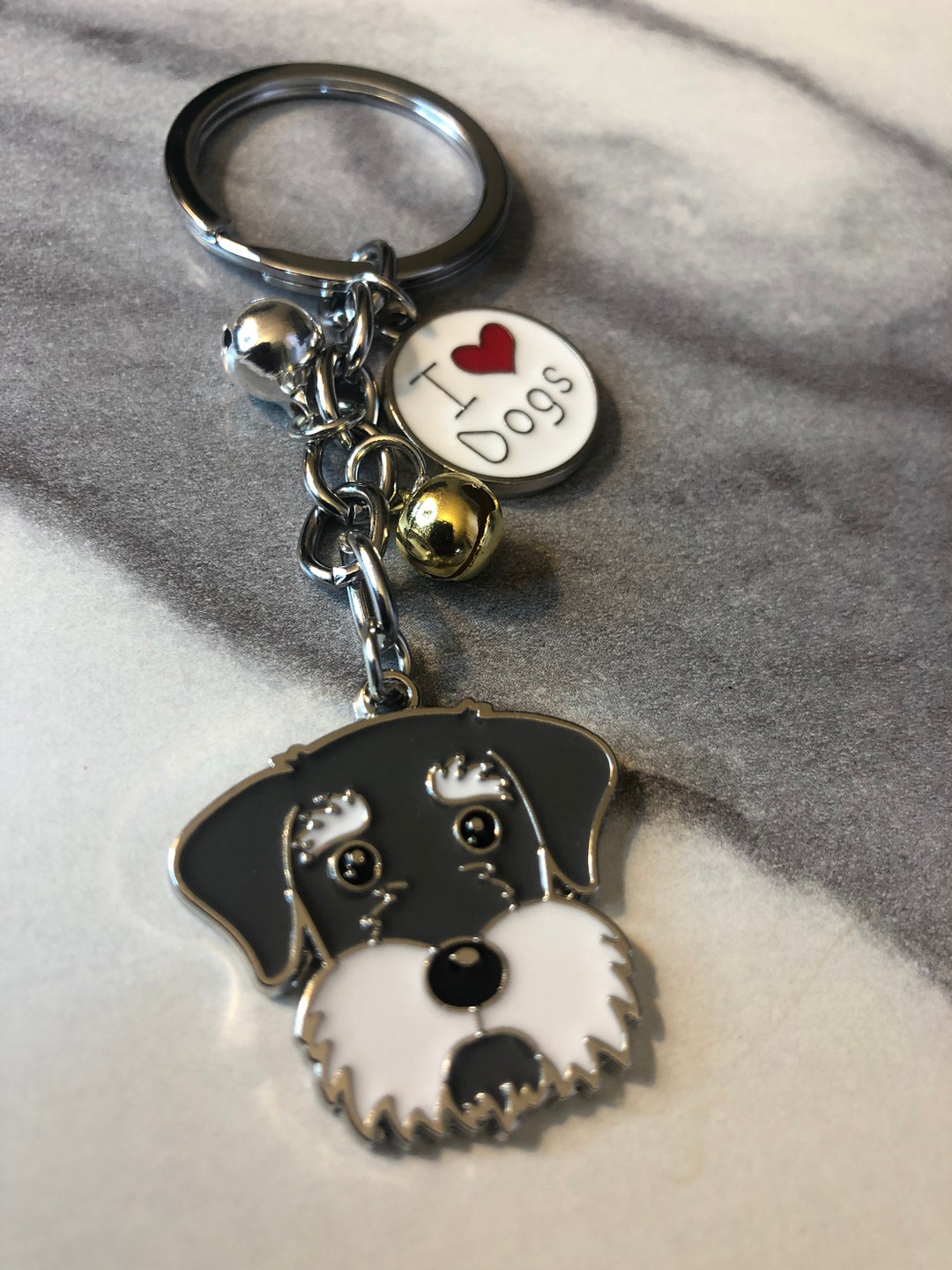 Schnauzer I Love Dogs Keychain - Etsy