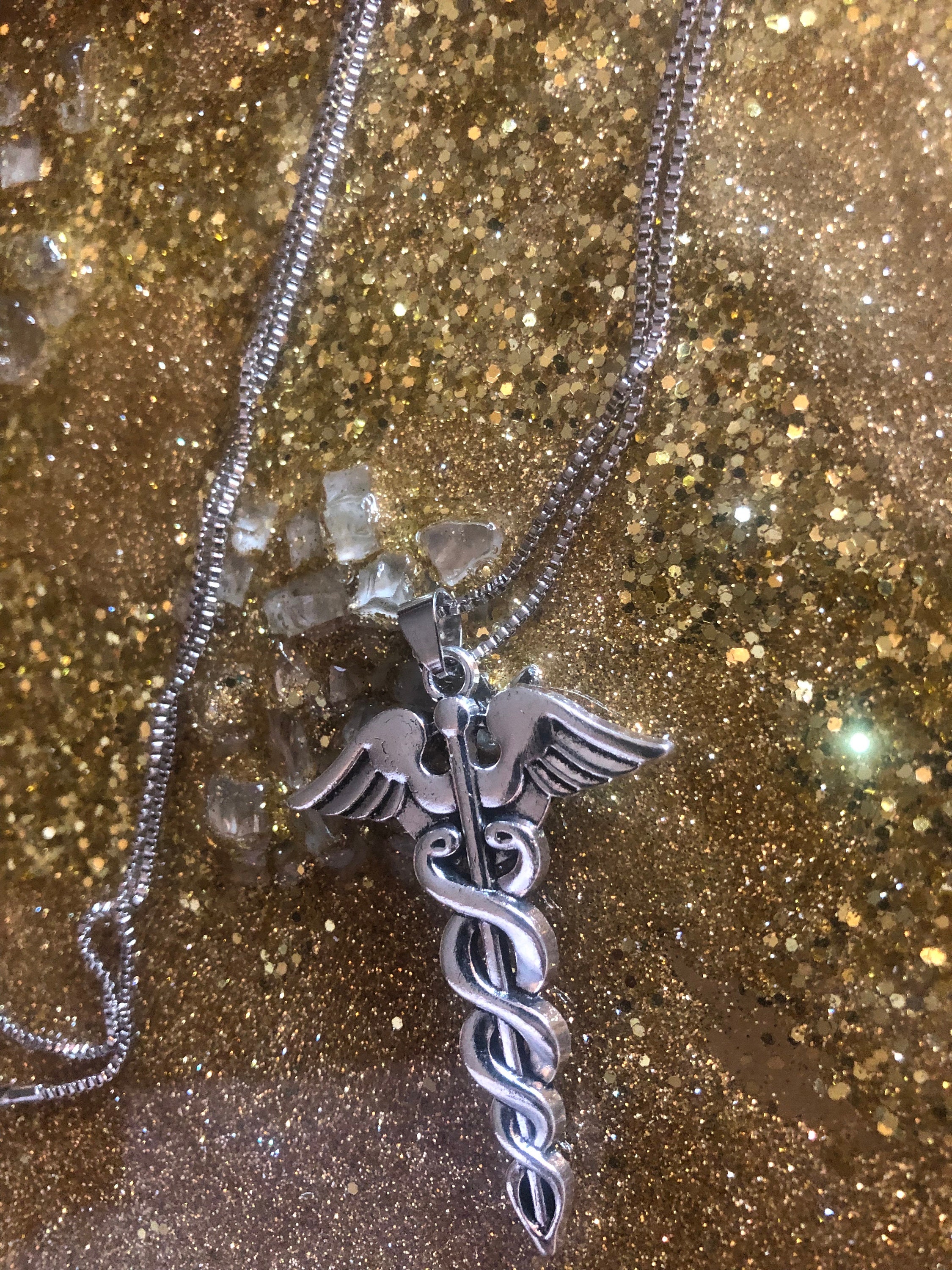 Silver Medical Symbol Necklace - Etsy