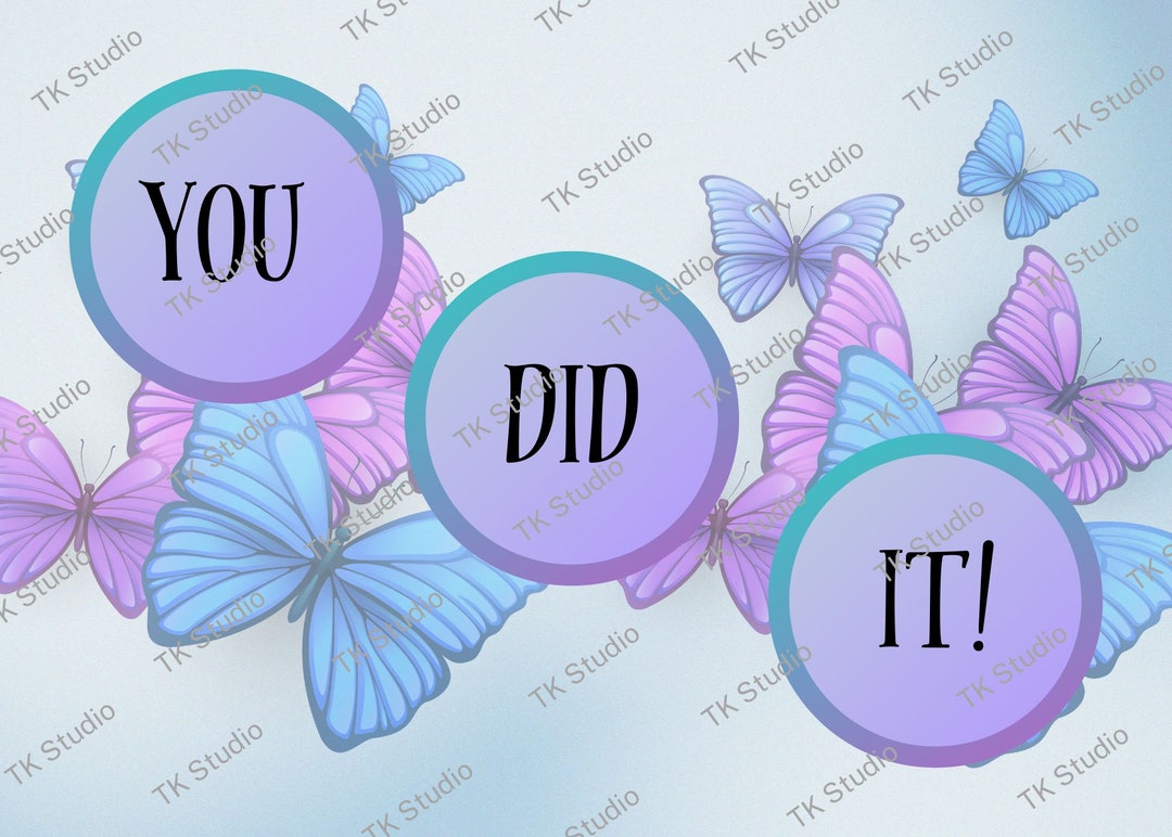 Butterfly Congratulations Card - Etsy