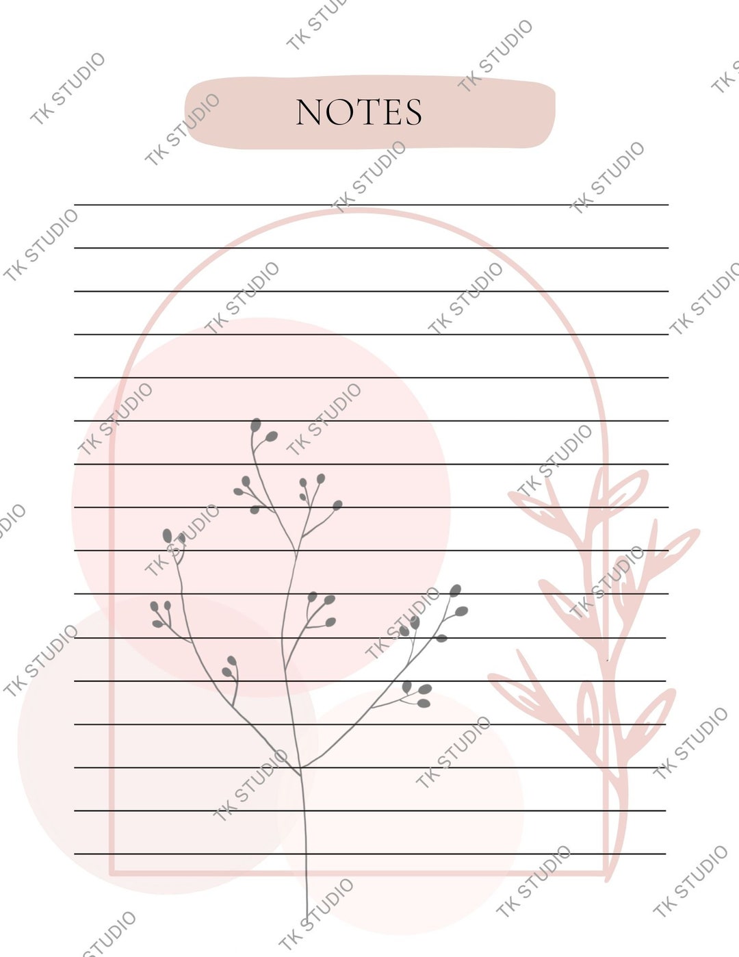Modern Pink Bill Tracker - Etsy