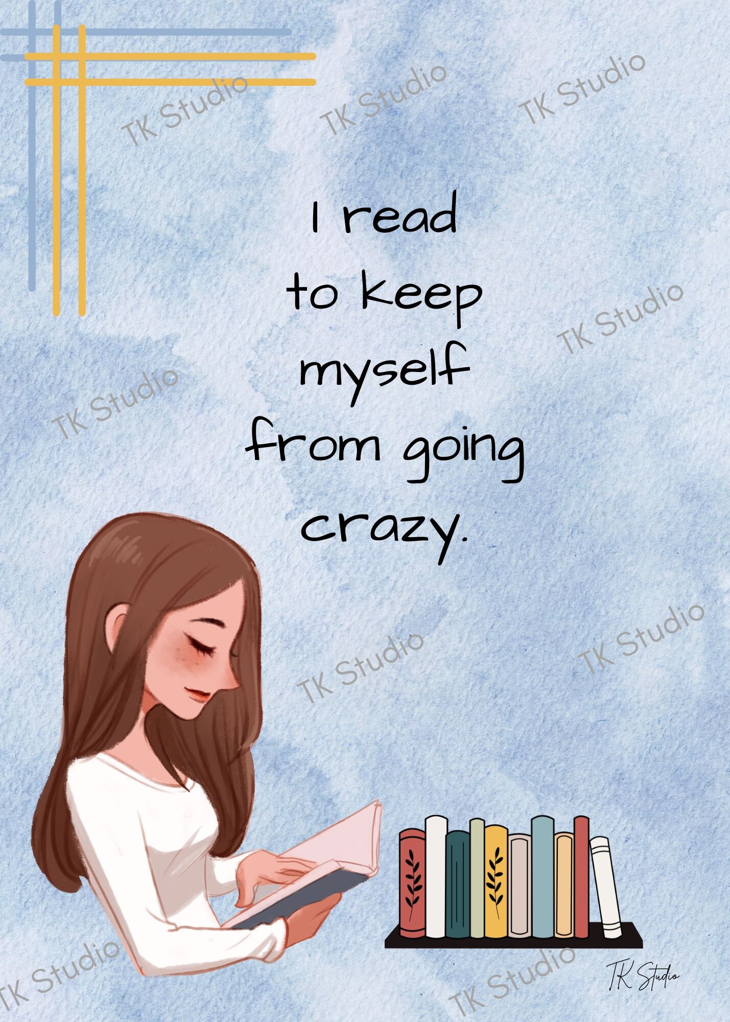 Bookworm Print - Etsy