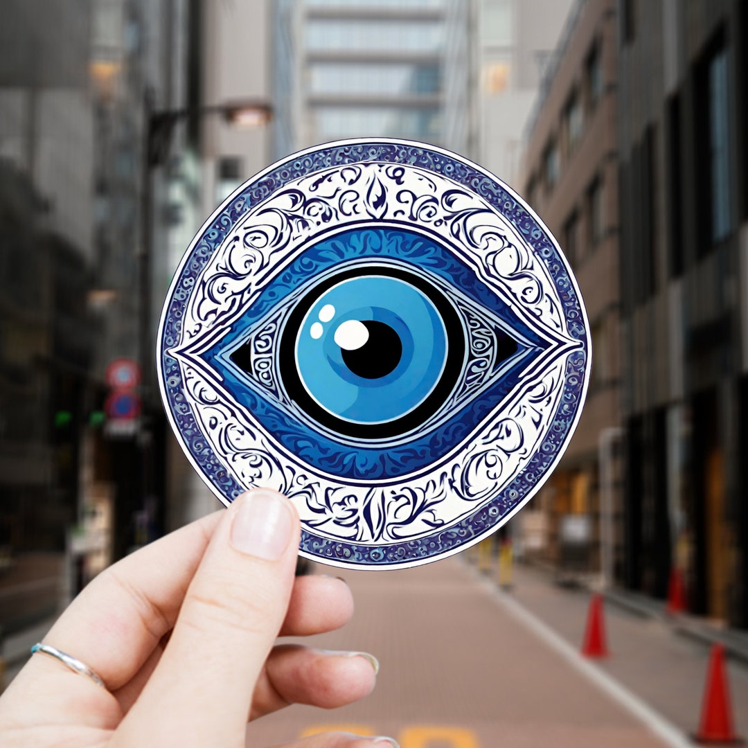 Stickers Pack 12x Evil Eye 300DPI, Digital Planner Stickers, All-seeing ...