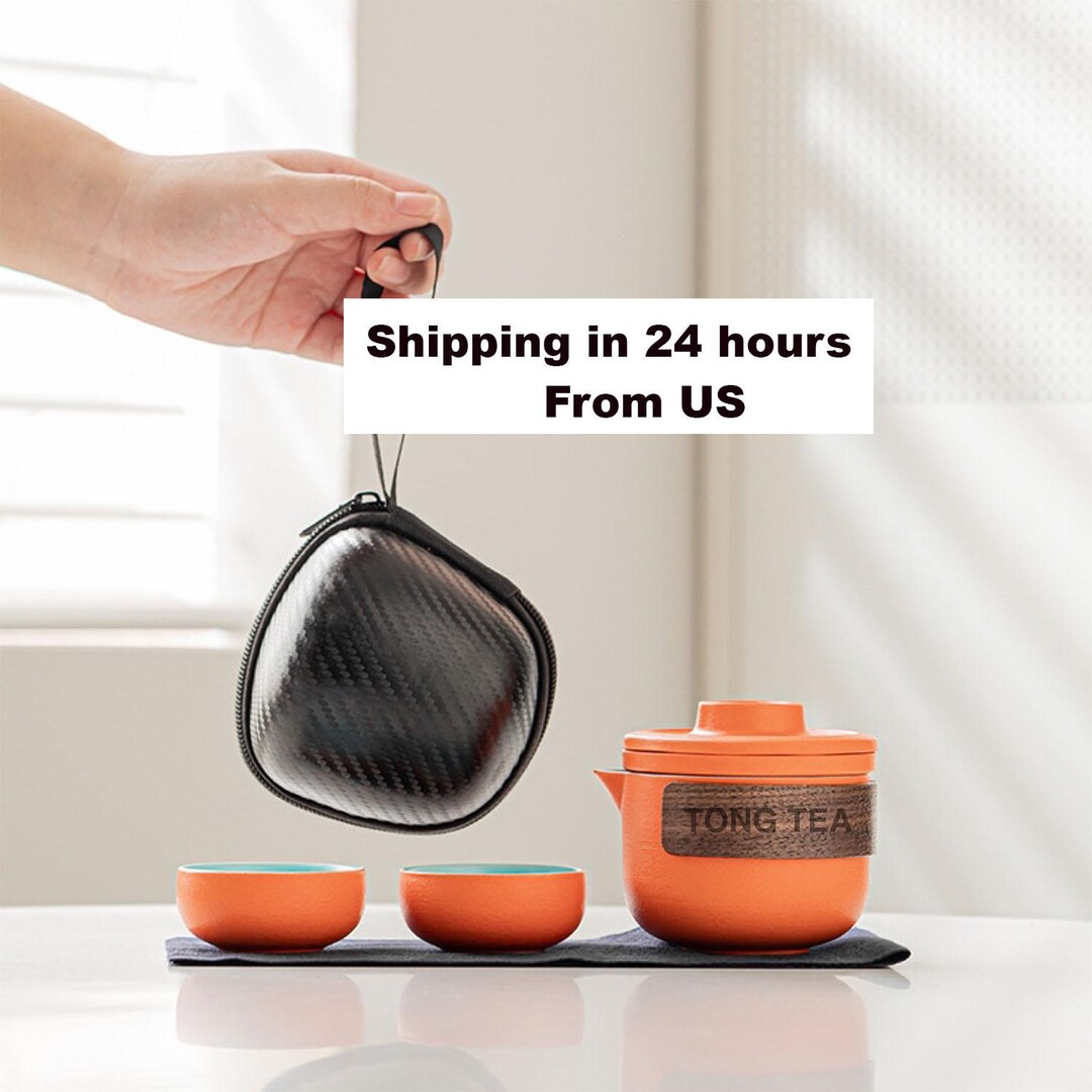 Portable Ceramic Chinese Gong Fu Tea Set With Travel Pouch (small) - Etsy