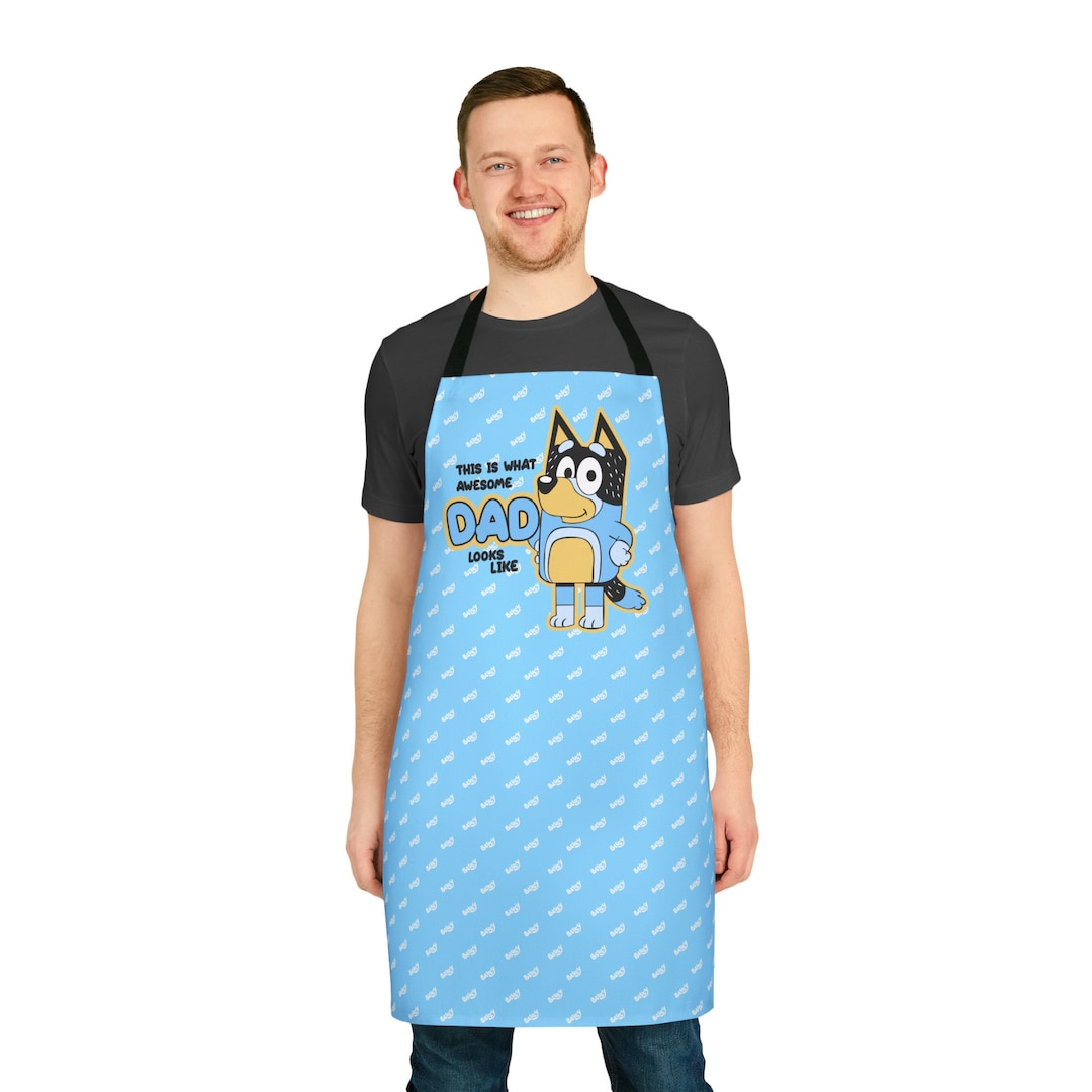 Bluey, Bandit, Awesome Dad Apron, 5-color Straps AOP - Etsy