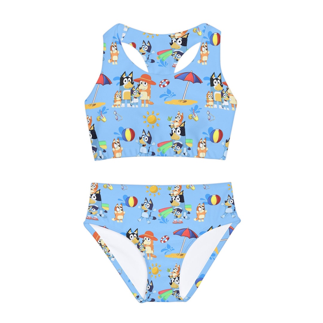 Bluey Family, Bingo, Girls Two Piece Swimsuit AOP - Etsy UK