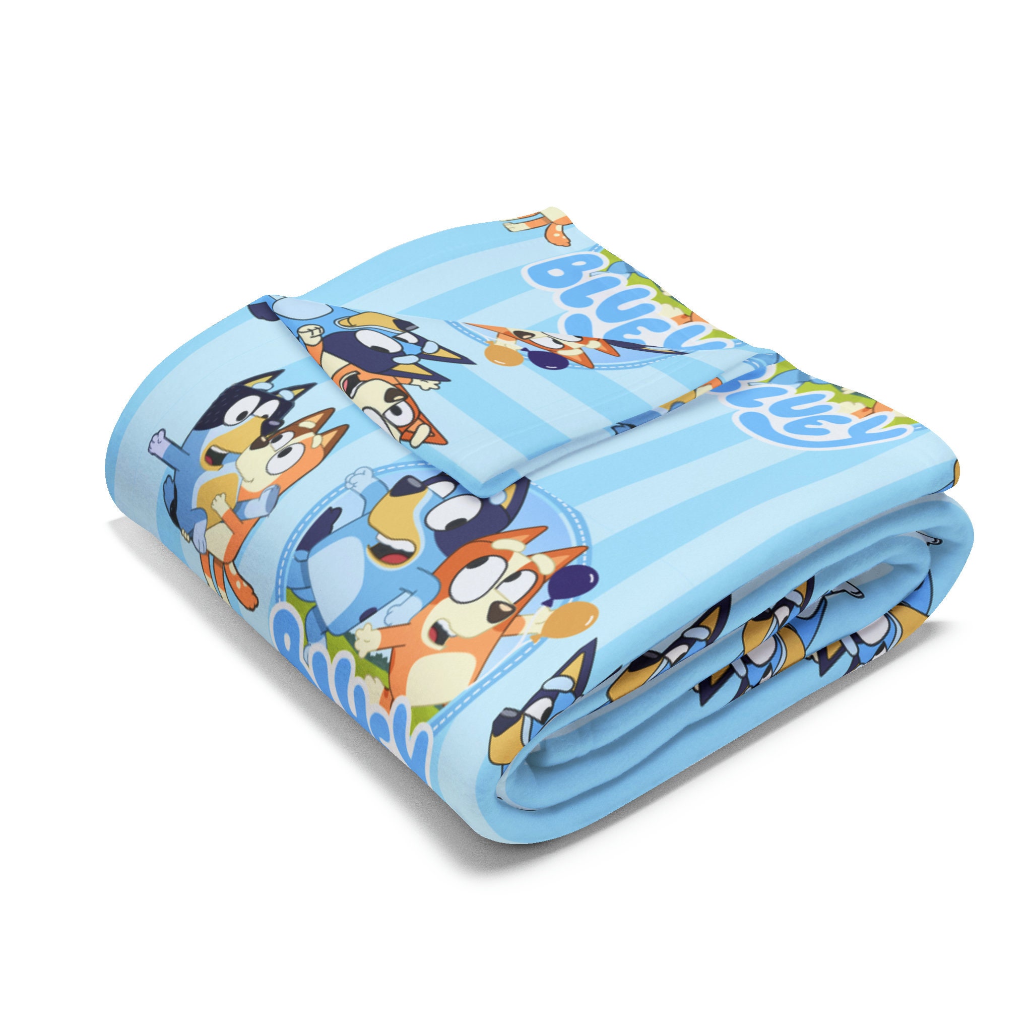 Bluey and Friends, Bluey, Bingo, Mum, Dad, Family Arctic Fleece Blanket ...