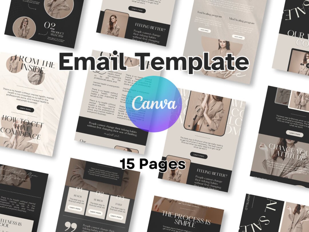 Email Newsletter Canva Template, Email Marketing Canva Template Bundle ...