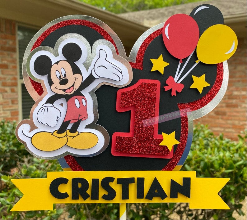 Mickey Mouse Cake Topper - Etsy