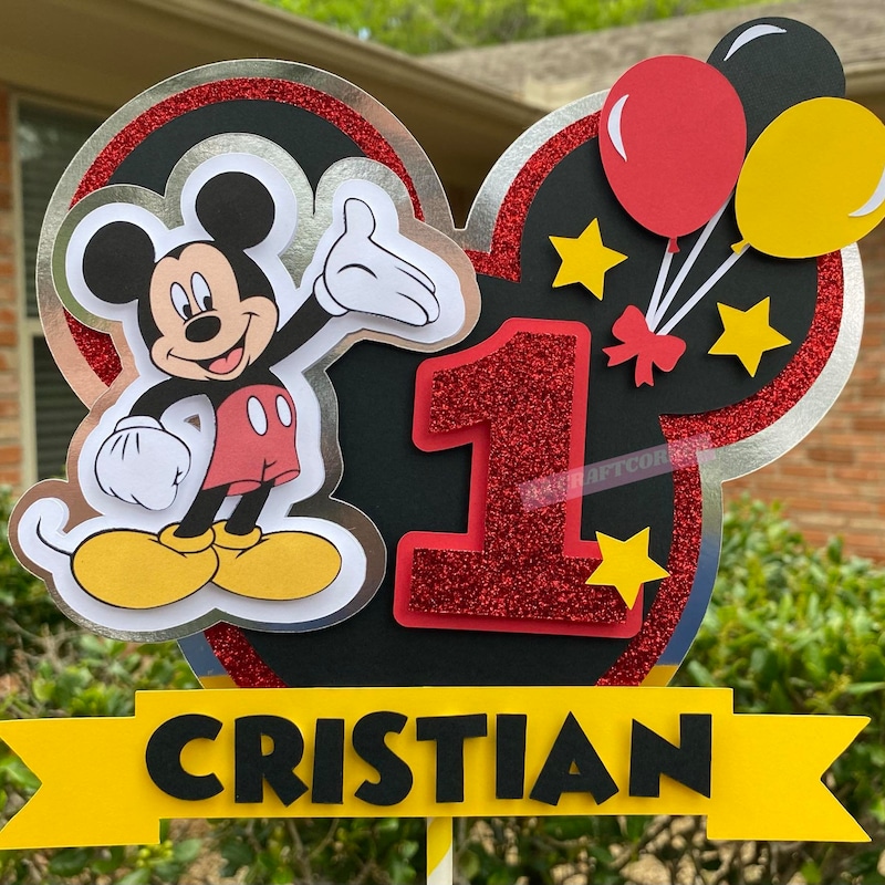 Mickey Mouse Cake Topper - Etsy