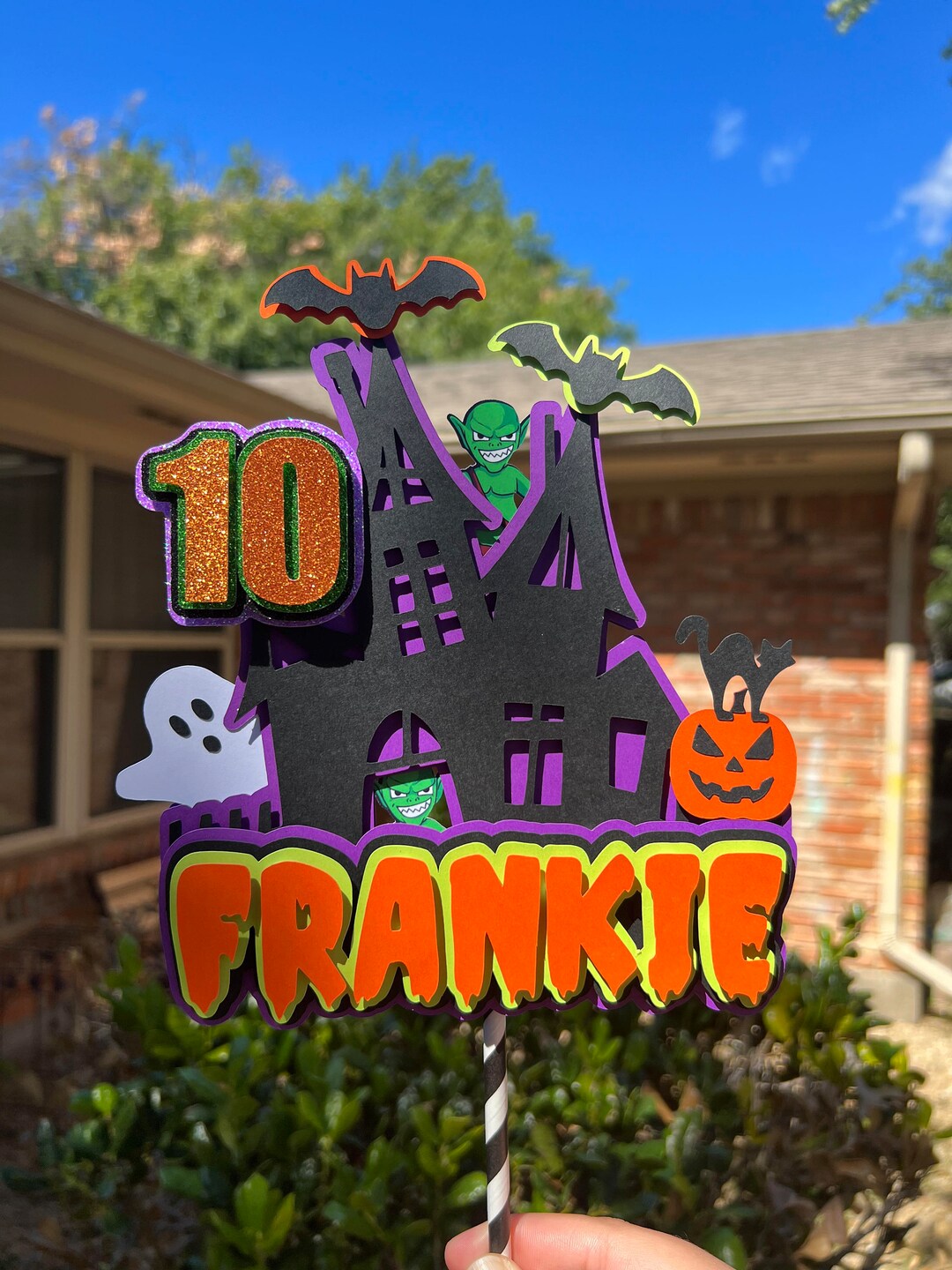 Haunted House Cake Topper - Etsy