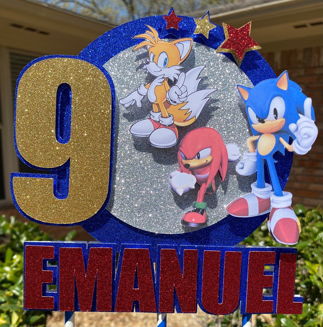 Sonic Cake Topper - Etsy