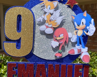 Sonic the Hedgehog Inspired Personalized Cake Topper - Etsy