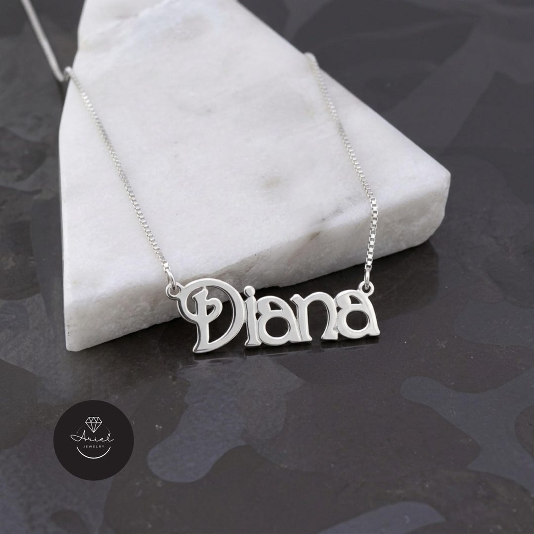 Custom Script Name Necklace in Sterling Silver - Etsy