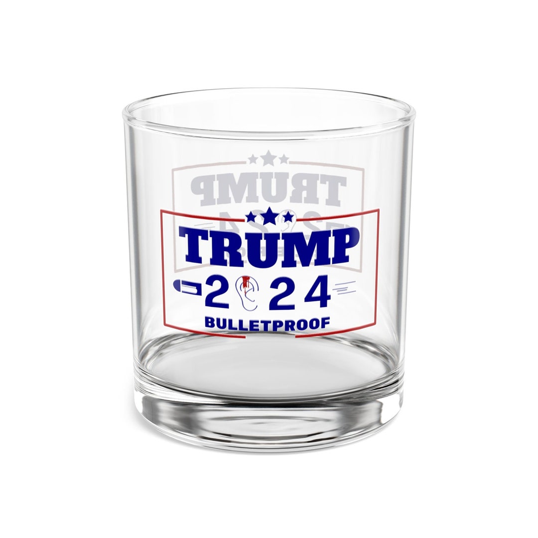 Trump Assassination Attempt Whiskey Glass, Trump 2024 Cup,trump Shot ...