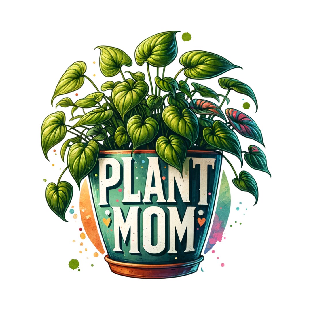 Plant Mom Clipart, Potted Plant Sublimation Design, PNG, SVG Sticker ...