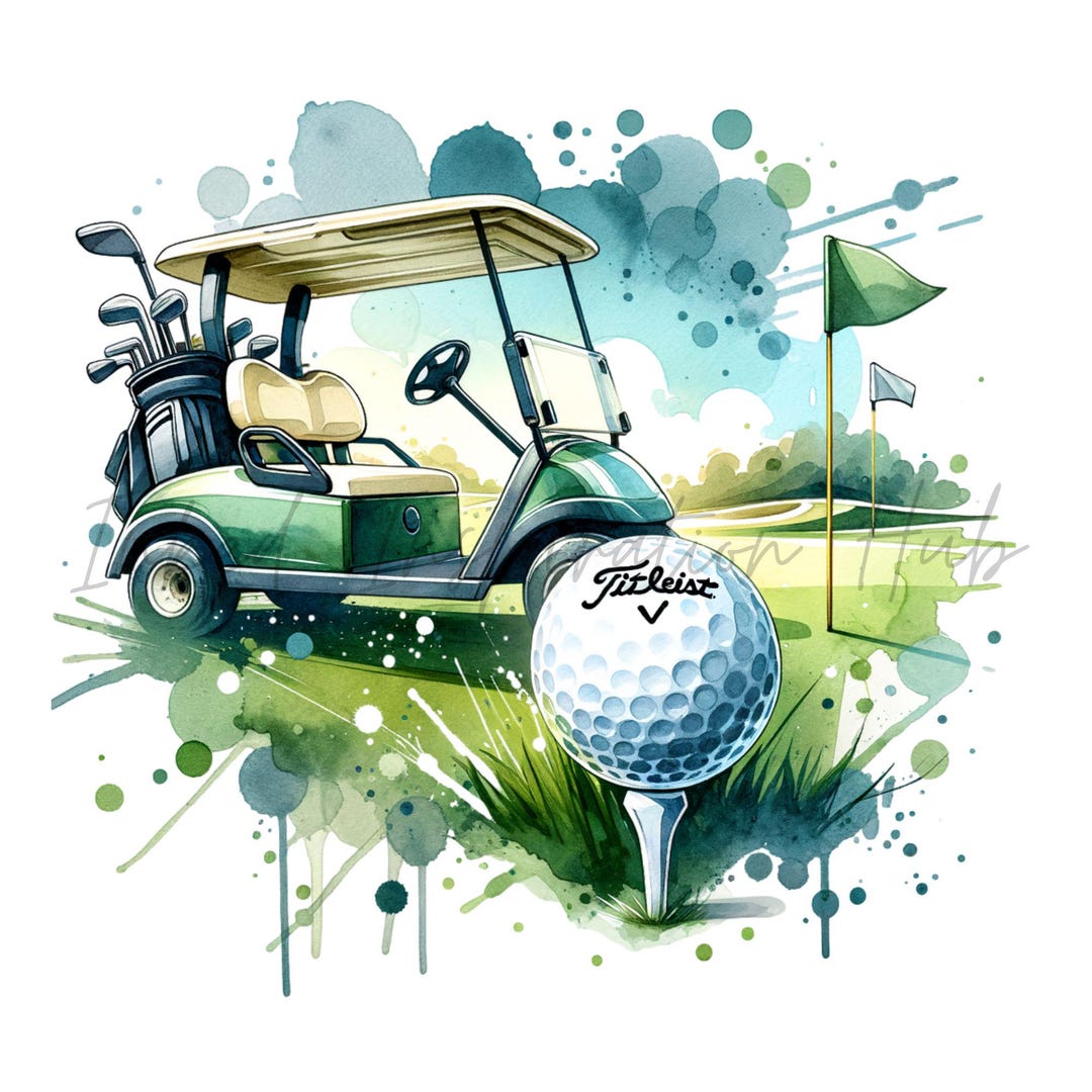Golf Cart PNG Golfing Club PNG Digital Download Sublimation Design - Etsy