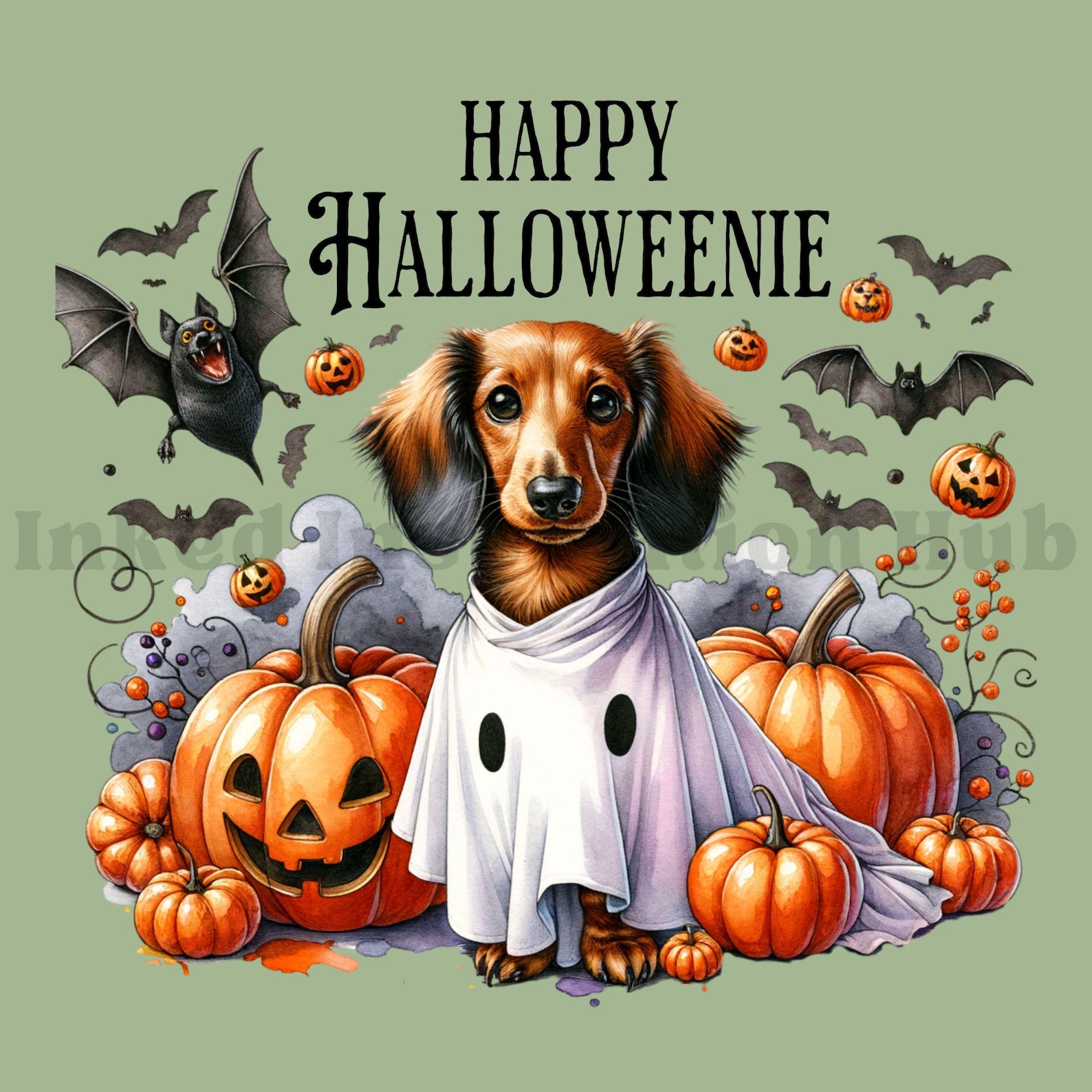 Happy Halloweenie Dachshund Png Dog Mom Gift Dachshund Lover Halloween ...