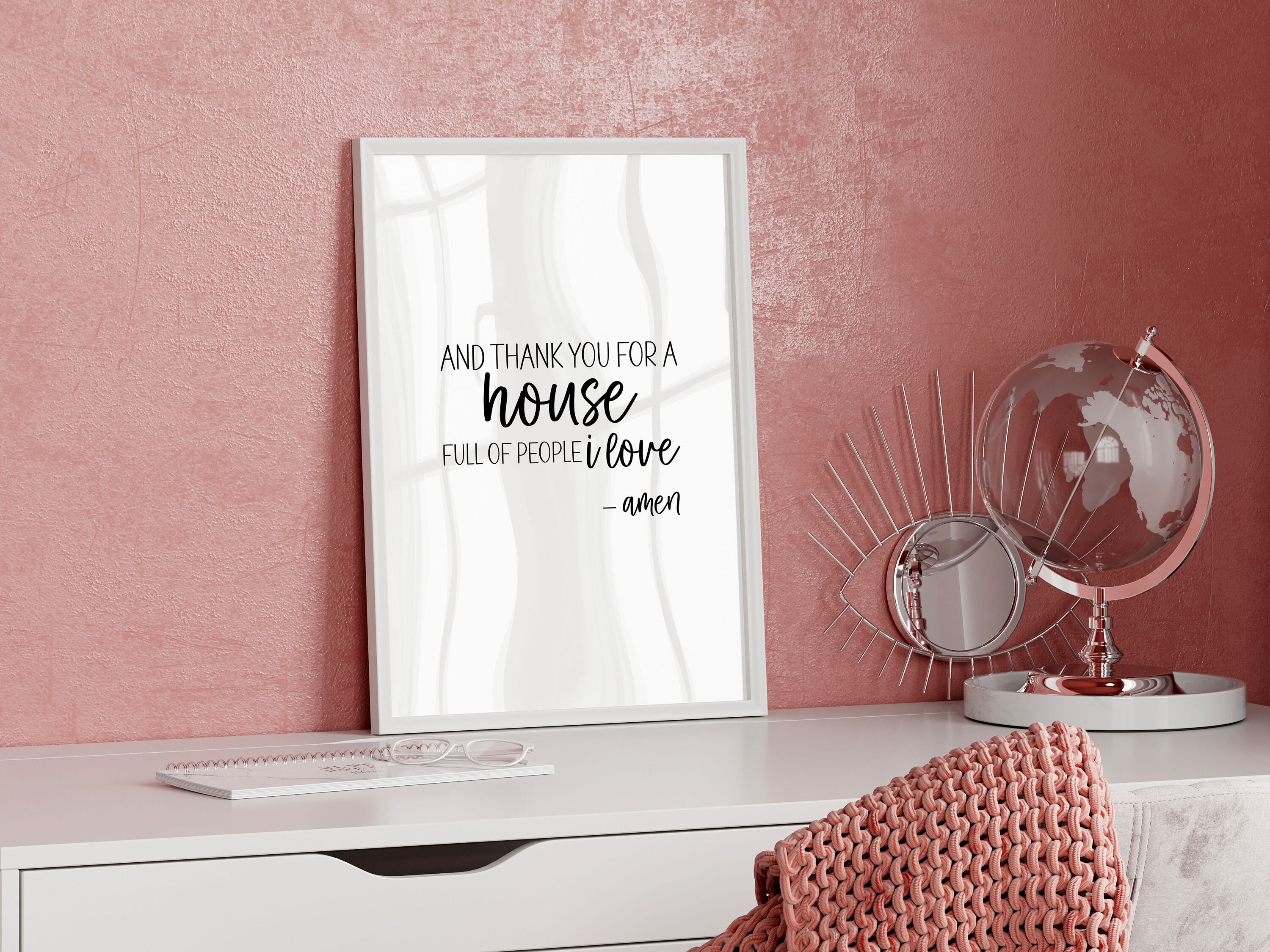 Christian Prayer Poster Printable Gift for Mom, Typography Wall Art ...