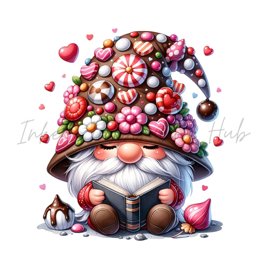 Sweet Gnome Valentine's PNG Candy PNG Clipart Sublimation Design ...