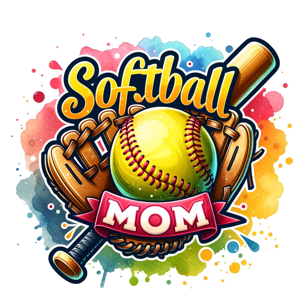 Softball Mom PNG File, Softball Clipart, Softball Graphic, Funny ...