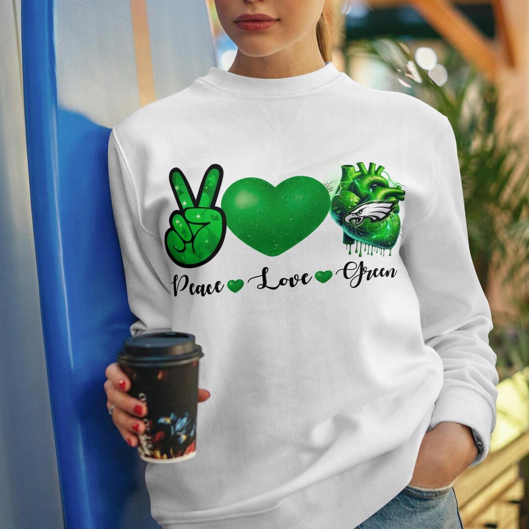 Peace Love Green Png, Philadelphia Png, Sports, Sublimation Png, Bird ...
