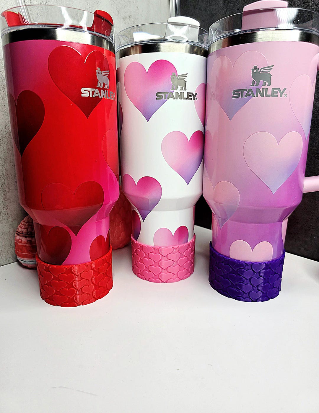 Valentines Curvy Hearts Tumbler Boot for Stanley 20oz, 30oz, 40oz ...