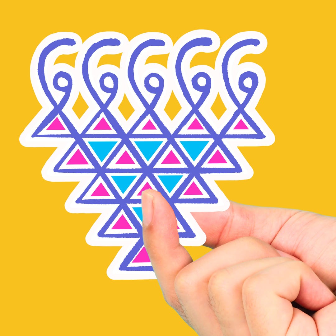 Religious Saraswati Yantra Die-cut Sticker Water-resistant Vinyl Indoor ...
