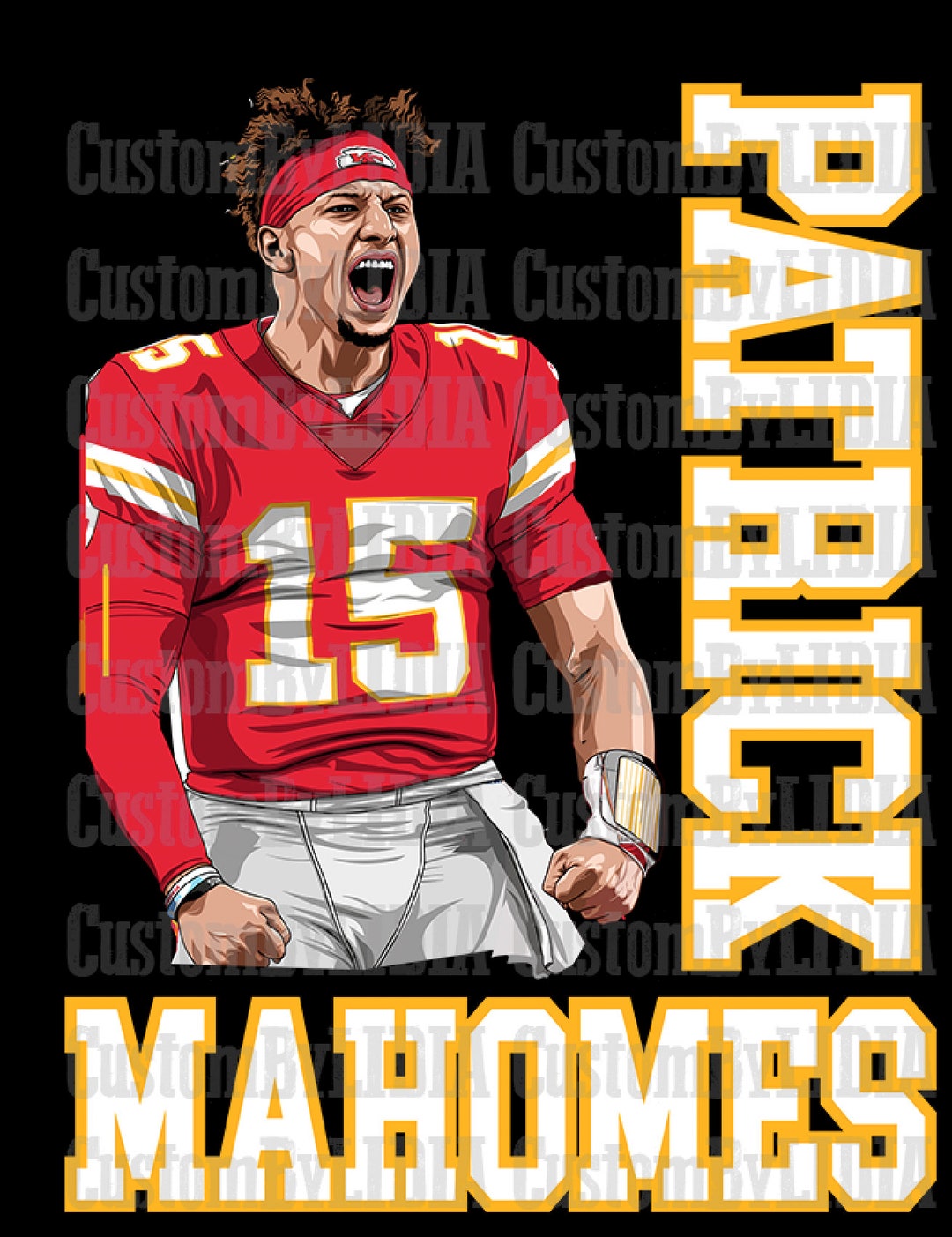 Patrick Mahomes Kansas Digital File SVG PNG Printing,dtf,dtg - Etsy