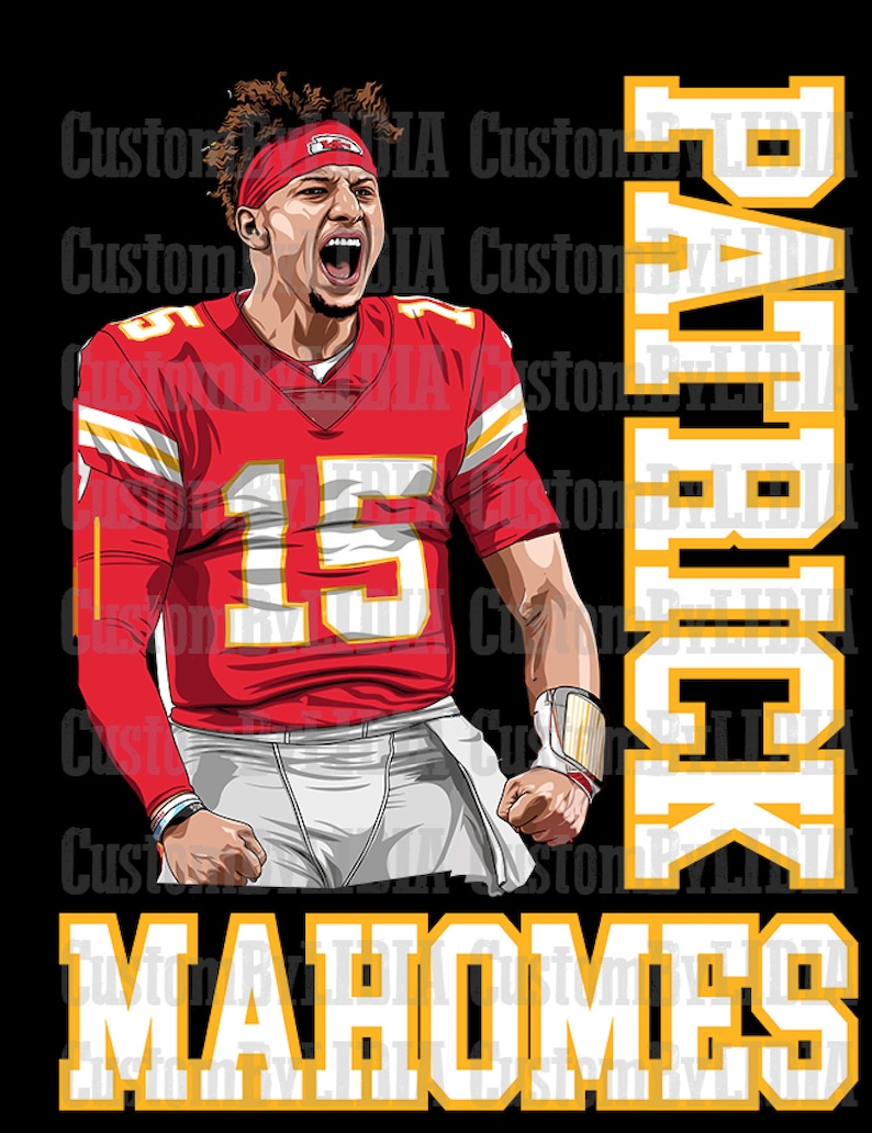 Patrick Mahomes Kansas Digital File SVG PNG Printing,dtf,dtg - Etsy