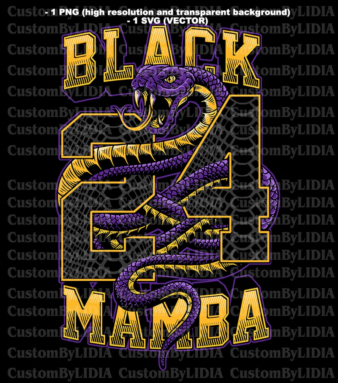 Black Mamba Svg,png - Etsy